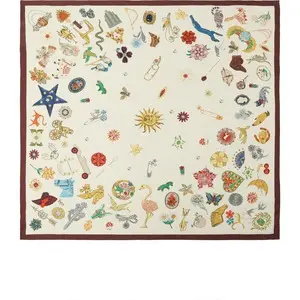 Kate Spade New York Brooch Collection Silk Bandana Scarf - Multi