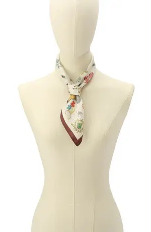 Kate Spade New York Brooch Collection Silk Bandana Scarf