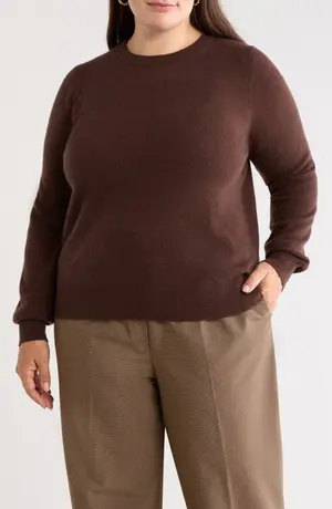 Nordstrom Cashmere Crewneck Sweater - Brown Mole