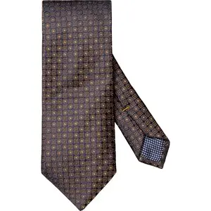 Eton Medallion Woven Silk Tie - Light Yellow