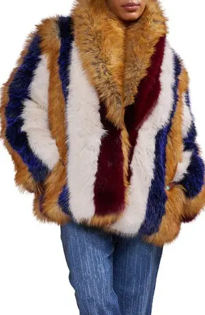 AZALEA WANG Ambria Faux Fur Jacket