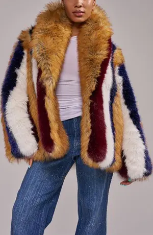 AZALEA WANG Ambria Faux Fur Jacket