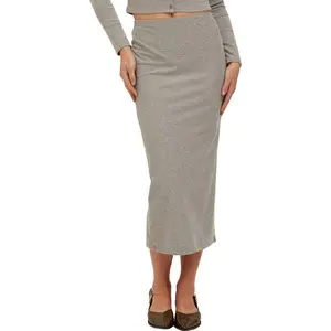 PROJECT SOCIAL T Del Rey Midi Skirt - Htgrey
