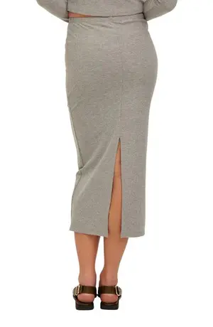 PROJECT SOCIAL T Del Rey Midi Skirt - Htgrey