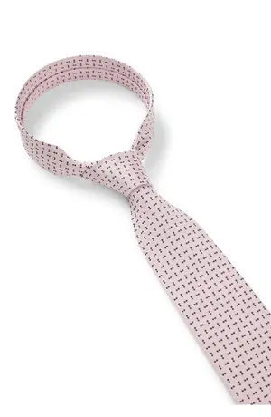 BOSS Silk Blend Tie - Medium Pink
