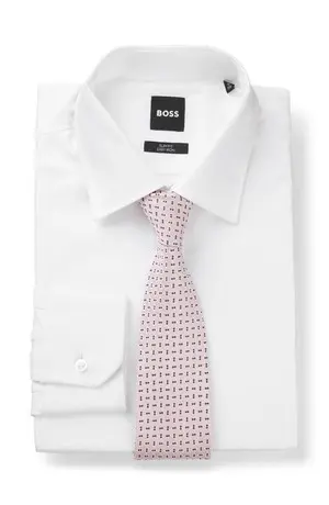 BOSS Silk Blend Tie - Medium Pink