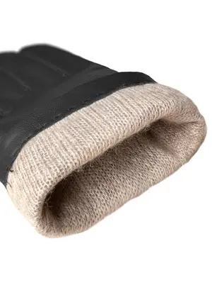 KESSLER Premium Lamb Leather Touchscreen Gloves With Cashmere Lining