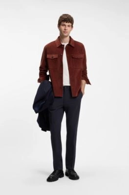 BOSS Modern-fit Pants In Stretch-cotton Twill