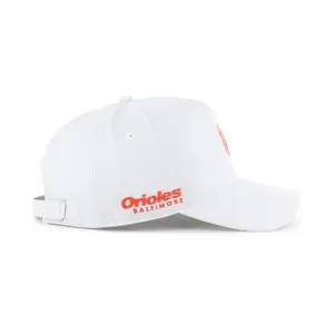 '47 White Baltimore Orioles Foundational Pinch Offside Adjustable Hat