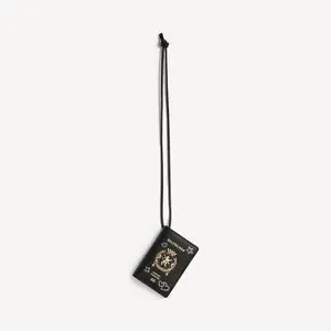 Balenciaga Passport Card Holder Keychain - Black