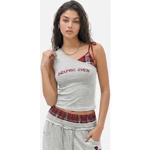 AELFRIC EDEN Asymmetric Tie Strap Tank Top