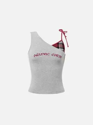 AELFRIC EDEN Asymmetric Tie Strap Tank Top