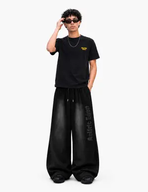 AELFRIC EDEN Washed Baggy Barrel Sweatpants - Black