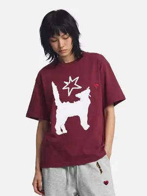 AELFRIC EDEN Fuzzy Cat Star Tee