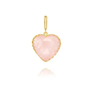 CHRISTINA ALEXIOU Small Heart Charm - Morganite