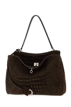 Balenciaga Suede Rodeo Handbag - Brown