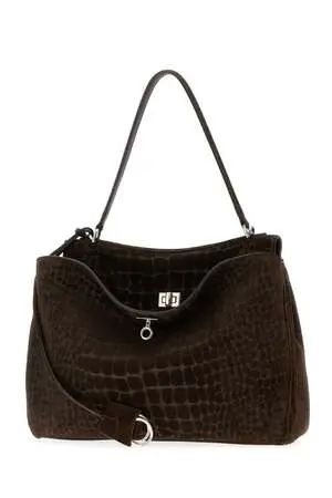 Balenciaga Suede Rodeo Handbag - Brown