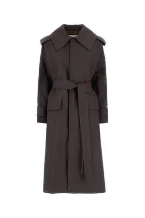 Victoria Beckham Graphite Cotton Philippa Trench Coat