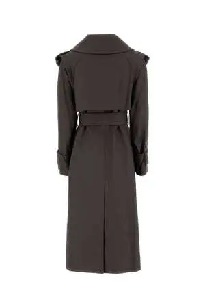 Victoria Beckham Graphite Cotton Philippa Trench Coat