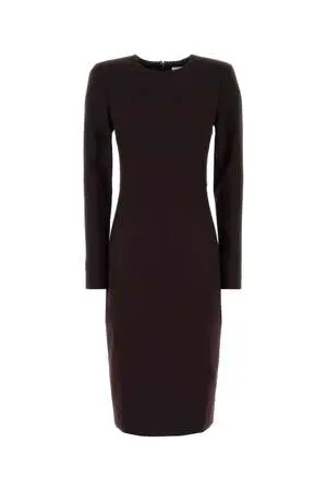 Victoria Beckham Aubergine Stretch Polyester Blend Dress