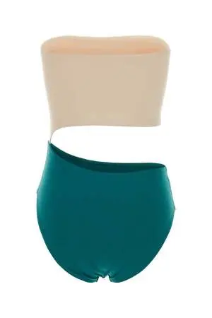 ERES Two-tone Stretch Nylon Double Swimsuit