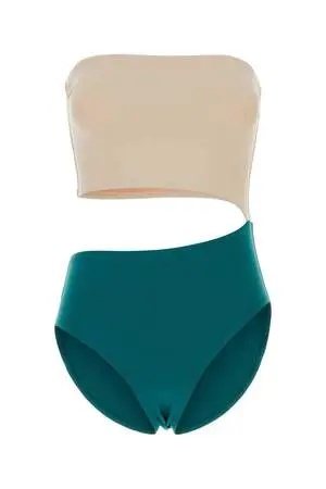ERES Two-tone Stretch Nylon Double Swimsuit - Multicolor