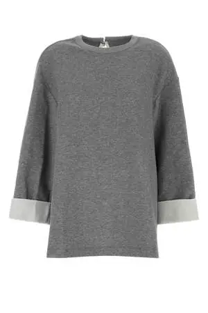 Carven Grey Nylon Blend Oversize Sweatshirt