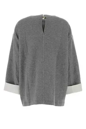 Carven Grey Nylon Blend Oversize Sweatshirt