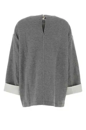 Carven Grey Nylon Blend Oversize Sweatshirt - Gray