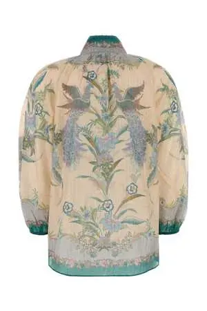 Zimmermann Printed Cotton Blend Indra Blouse