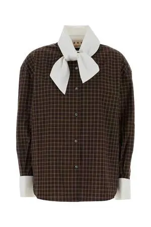 Marni Embroidered Poplin Oversize Shirt - Multicolor