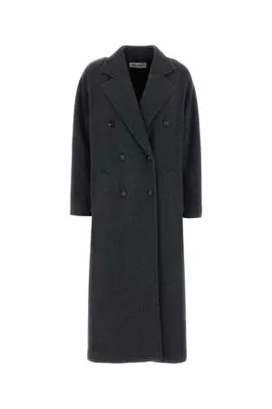 Max Mara Dark Grey Cashmere Blend Cadmio Coat - Gray