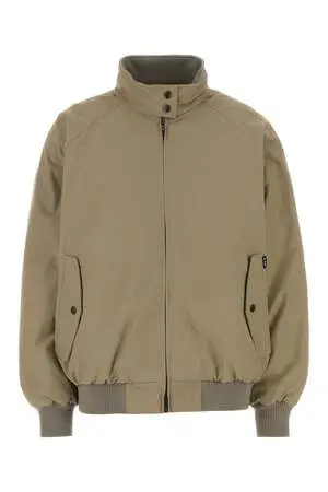 Prada Khaki Cotton Blend Down Jacket - Green