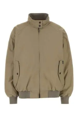 Prada Khaki Cotton Blend Down Jacket - Green