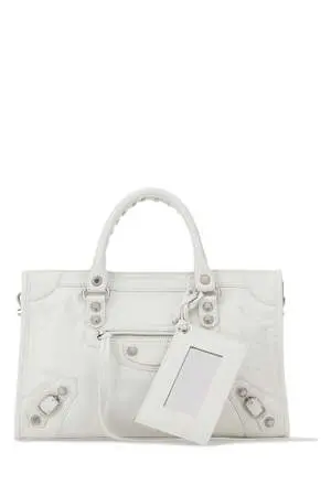 Balenciaga Leather Small Le City Handbag - White