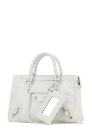 Balenciaga Leather Small Le City Handbag - White