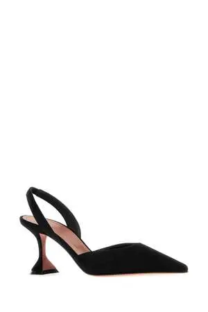 Amina Muaddi Suede Holli Sling Pumps