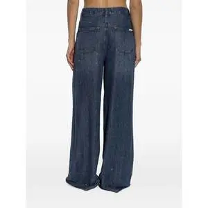 SELF-PORTRAIT Denim Wide-leg Jeans - Blue