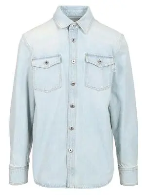Bottega Veneta Extra Bleach Wash Denim Shirt - Blue