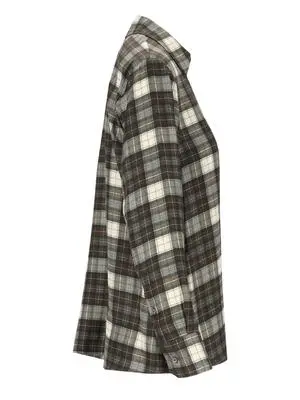 Max Mara Check Silk Twill Shirt