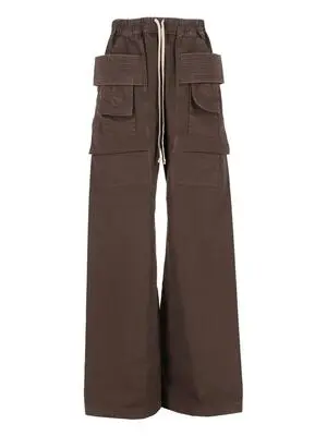 Rick Owens Cotton Twill Cargo Pants - Brown