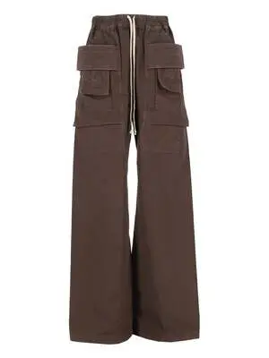 Rick Owens Cotton Twill Cargo Pants - Brown
