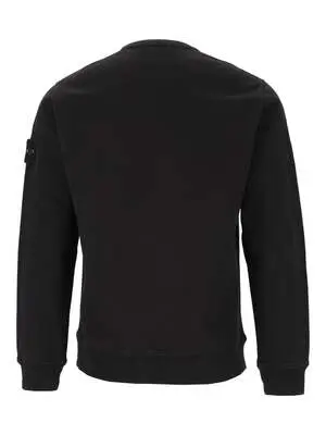 Stone Island Organic Cotton Crewneck Sweatshirt - Black
