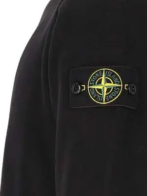 Stone Island Organic Cotton Crewneck Sweatshirt - Black