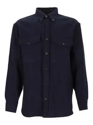 Dries Van Noten Wool Shirt Jacket - Blue