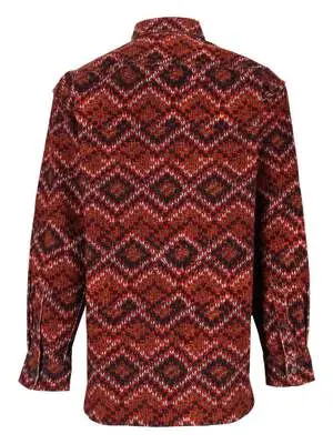 Dries Van Noten Printed Velvet Shirt