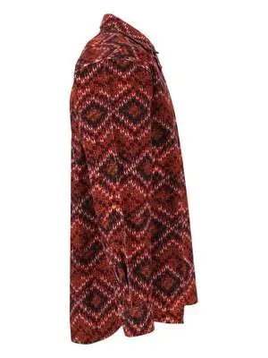 Dries Van Noten Printed Velvet Shirt