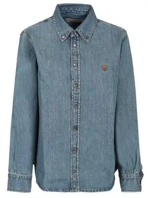AMI Paris De Coeur Shirt - Blue