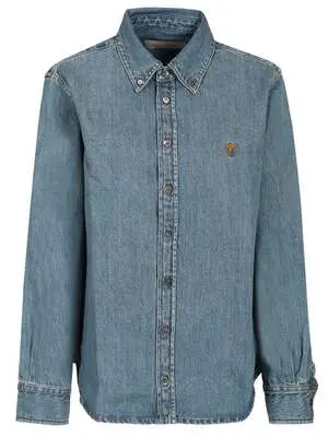 AMI Paris De Coeur Shirt - Blue