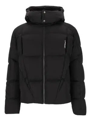 Off-White Down Jacket With Hood - Black
